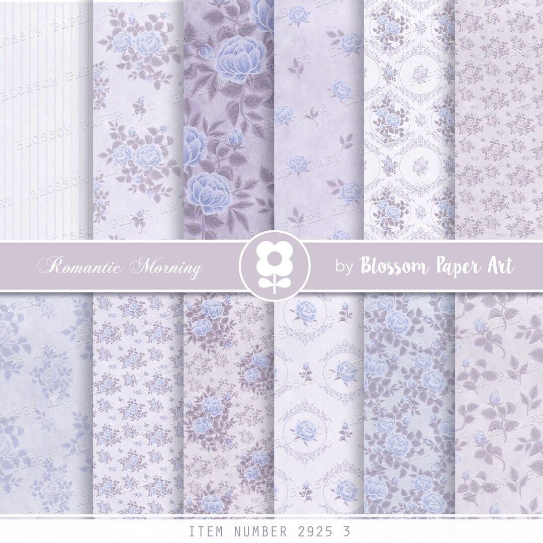 Vintage Digital Paper, Shabby Chic Digital Paper Pack, Roses Scrapbook ...