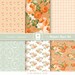 Orange Scrapbook Paper ROSES Digital Paper Digital Paper - Etsy