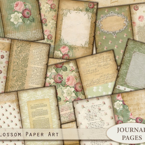 Printable Journal Sheets Vintage Junk Journal Pages Digital - Etsy