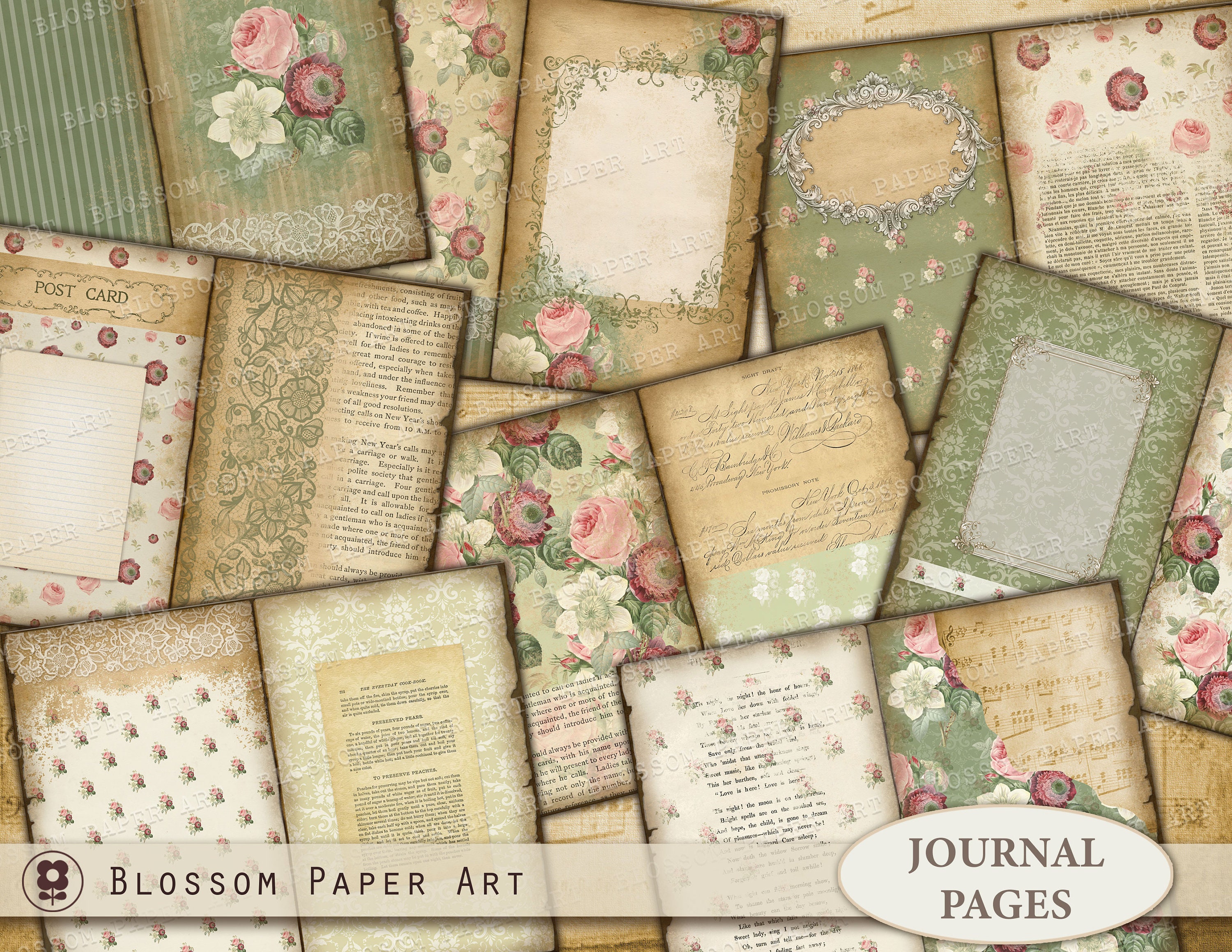 Vintage Journal Printable Pages Junk Journal Printable - Etsy