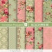 Floral Digital Paper Roses Digital Paper Pack Wedding | Etsy