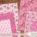 Pink Digital Paper Floral Scrapbook Paper Pack Shabby Roses - Etsy