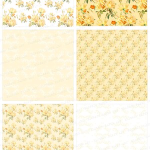YELLOW ROSES Digital Paper, Floral Digital Paper Pack, Victorian Roses ...