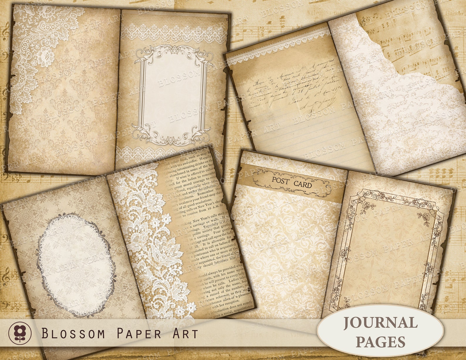 Vintage Journal Printable Pages Junk Journal Printable - Etsy
