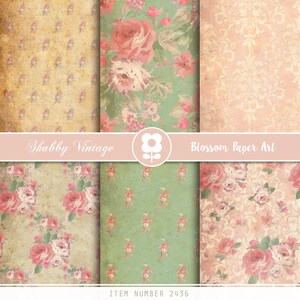 Rose Digital Paper, Floral Digital Paper Pack, Victorian Roses, Wedding ...