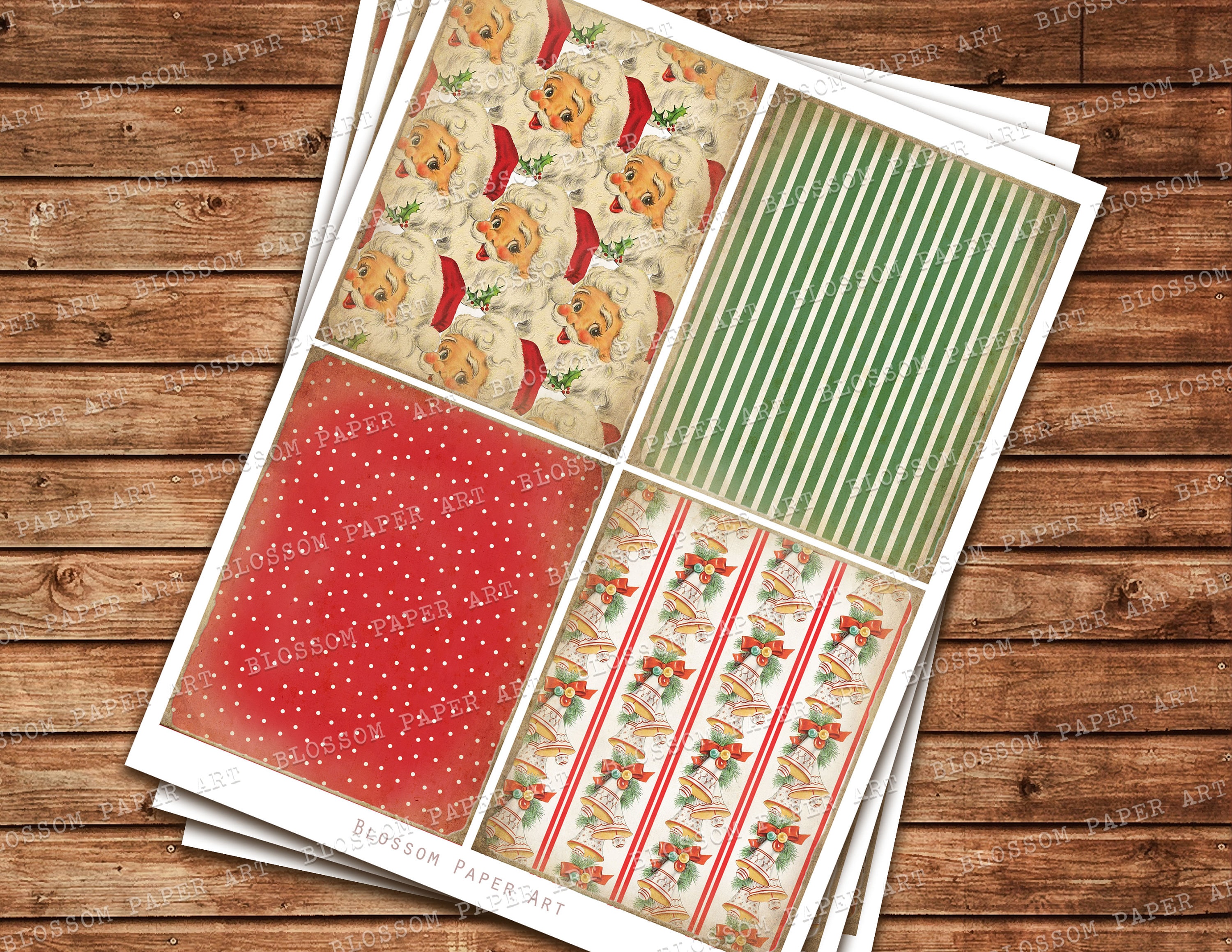 CHRISTMAS Printable Digital Collage Sheets Christmas | Etsy