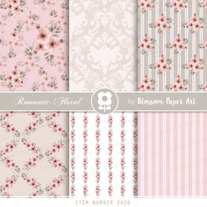 Floral Digital Paper, Scrapbooking Paper Pack, Wedding Papers, Baby ...