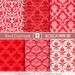 Red Digital Paper Damask Red Digital Paper Pack Red Damask - Etsy
