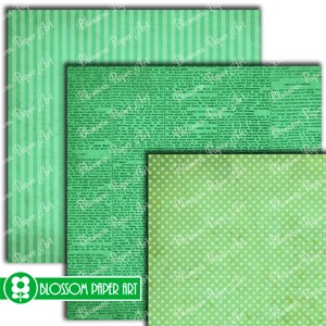 Digital Paper Green Digital Paper Pack, Scrapbooking, Backgrounds ...