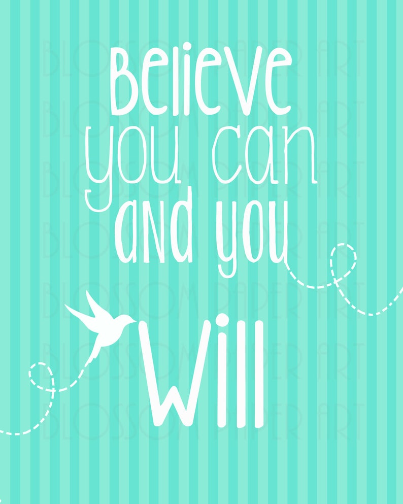 Printable Poster Quotes Typography Turquoise Birds - Etsy