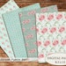 Floral Scrapbook Paper, 8.5x11 Sheet, Rose Digital Paper, Junk Journal ...