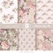 Digital Paper Roses, Pink and Brown Digital Paper, Floral Scrapbook ...