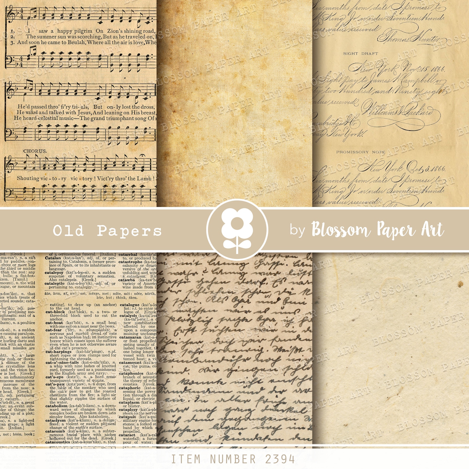 OLD PAPER PRINTABLE Digital Paper Collage Sheet Textures - Etsy