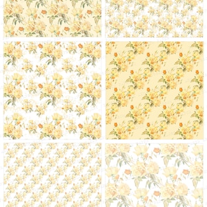 YELLOW ROSES Digital Paper, Floral Digital Paper Pack, Victorian Roses ...