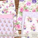 Floral Digital Paper, Pink Digital Paper Pack, Scrapbooking Rose Papers ...