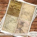 Vintage Maps, Printable Junk Journal Collage Sheet, Journaling Cards ...