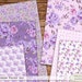 Purple Digital Paper, Floral Scrapbook Paper Pack, Rose Digital ...