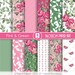 Rose Digital Paper, Floral Digital Paper Pack, Pink Garden ...