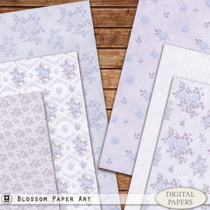 Vintage Digital Paper, Shabby Chic Digital Paper Pack, Roses Scrapbook ...