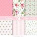 Pink Digital Paper, Floral Scrapbook Paper Pack, Shabby Scrapbooking ...