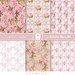 Pink Digital Paper Pack Shabby Chic Roses Scrapbook Paper - Etsy