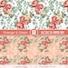 Flower Digital Paper Pack, Red Flowers Digital Scrapbooking Pack Red ...