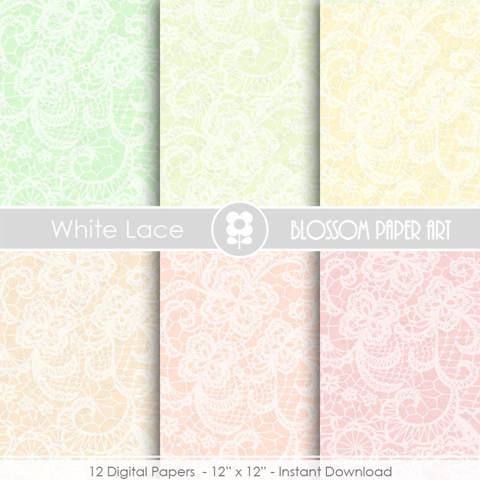 Lace Digital Paper Lace Papers Lace Scrapbook Digital Paper - Etsy