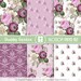 Purple Digital Paper Vintage Roses Digital Papers Purple - Etsy