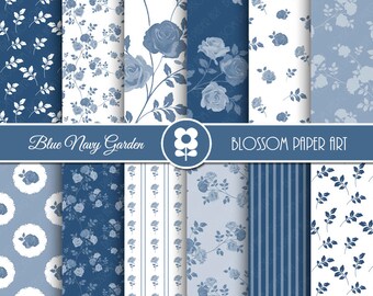Digital Paper Navy | Etsy