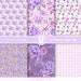 Purple Digital Paper, Floral Scrapbook Paper Pack, Rose Digital ...