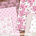 Pink Digital Paper, Shabby Chic Paper Pack, Roses Scrapbook Collage ...