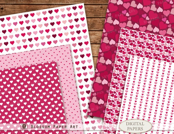 Scrapbook Paper Hearts
