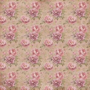 Victorian Digital Paper, Floral Digital Paper Pack, Roses Scrapbook ...