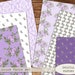 Purple Floral Digital Paper, Floral Digital Paper Pack, Vintage ...