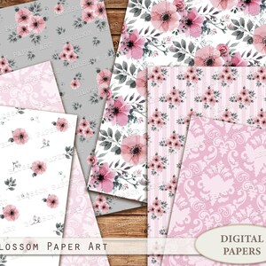 Floral Digital Paper, Scrapbooking Paper Pack, Wedding Papers, Baby ...
