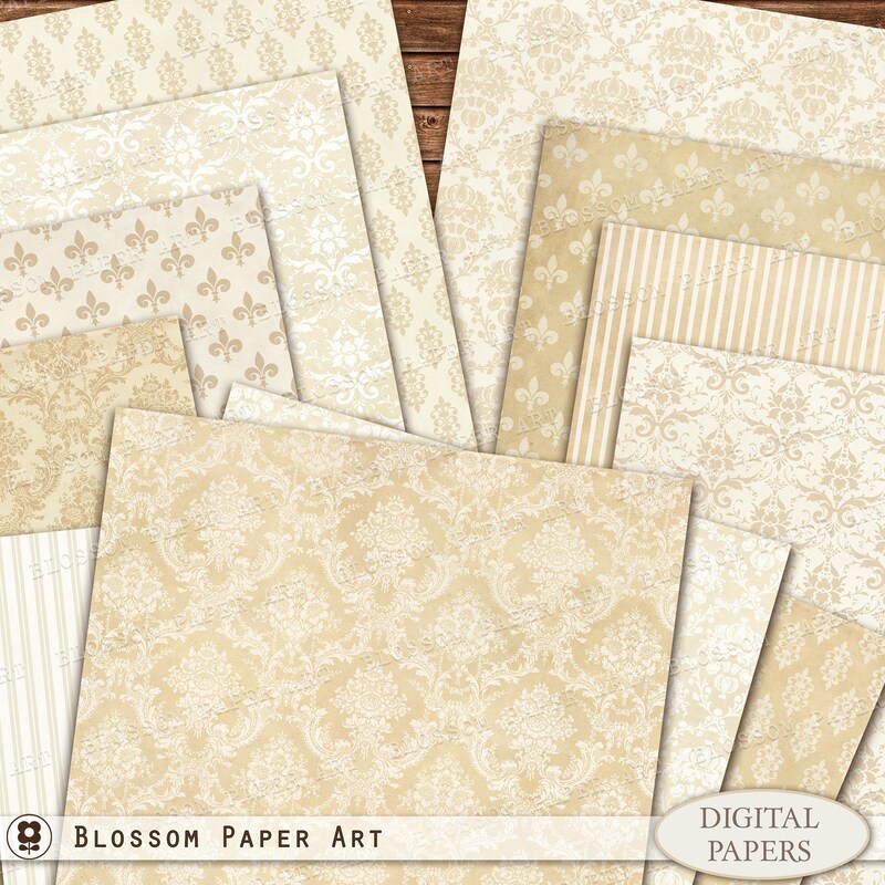 Damask Digital Paper - Etsy