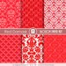 Red Digital Paper Damask Red Digital Paper Pack Red Damask - Etsy