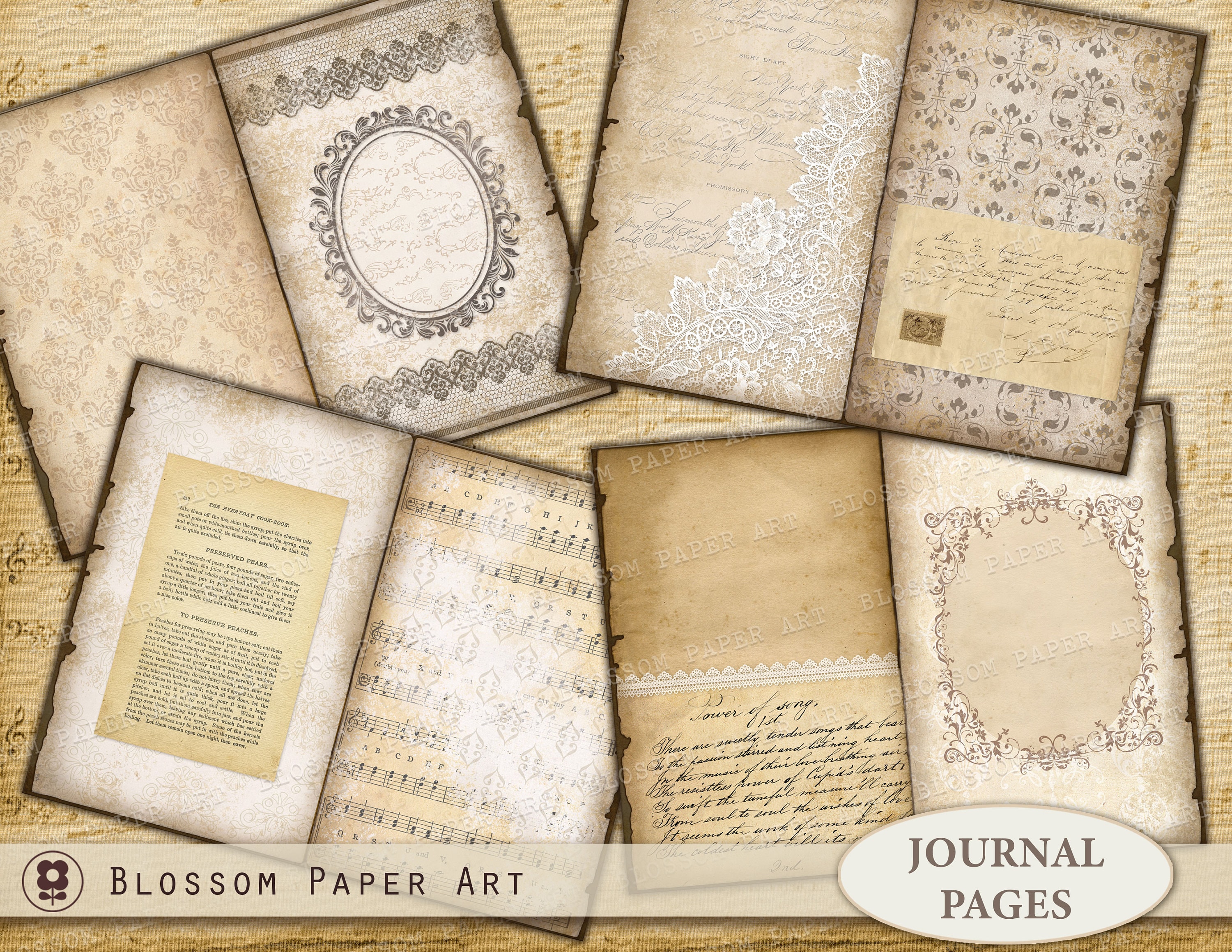 Vintage Journal Printable Pages Junk Journal Printable - Etsy
