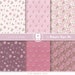 Pink Floral Papers, Shabby Chic Digital Paper Pack, Little Roses ...