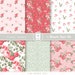 Scrapbook Paper Floral Digital Paper Pink Roses Coral - Etsy