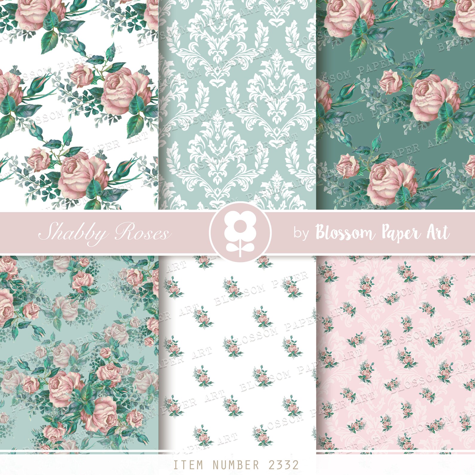 Victorian Roses Digital Paper Printable Floral Digital Paper | Etsy