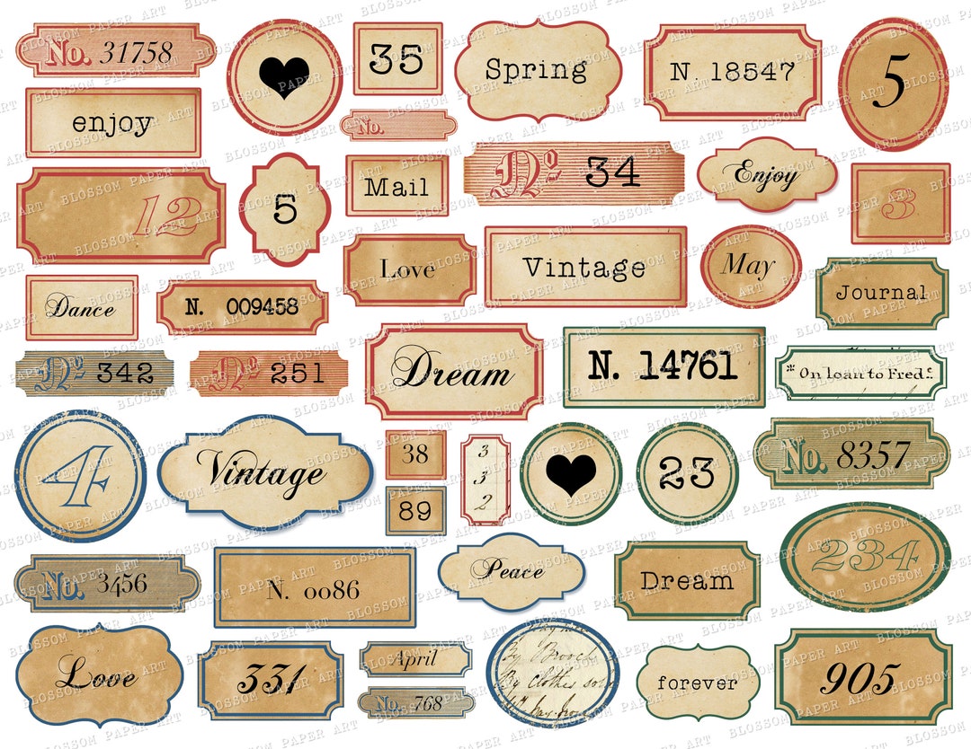 Junk Journal Ephemera Vintage Labels Printable Collage Sheet Etsy Junk Journal Ephemera Vintage Labels Printable Collage Sheet Etsy