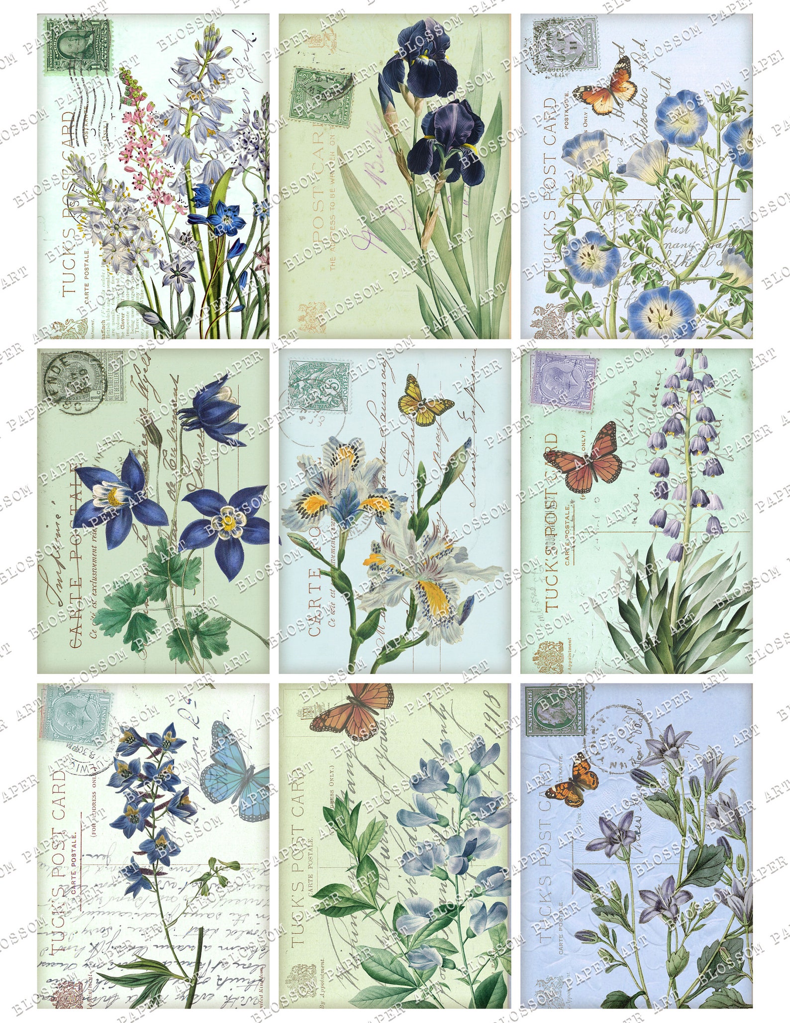 Junk Journal Cards Vintage Cards Printable Sheet Journaling | Etsy