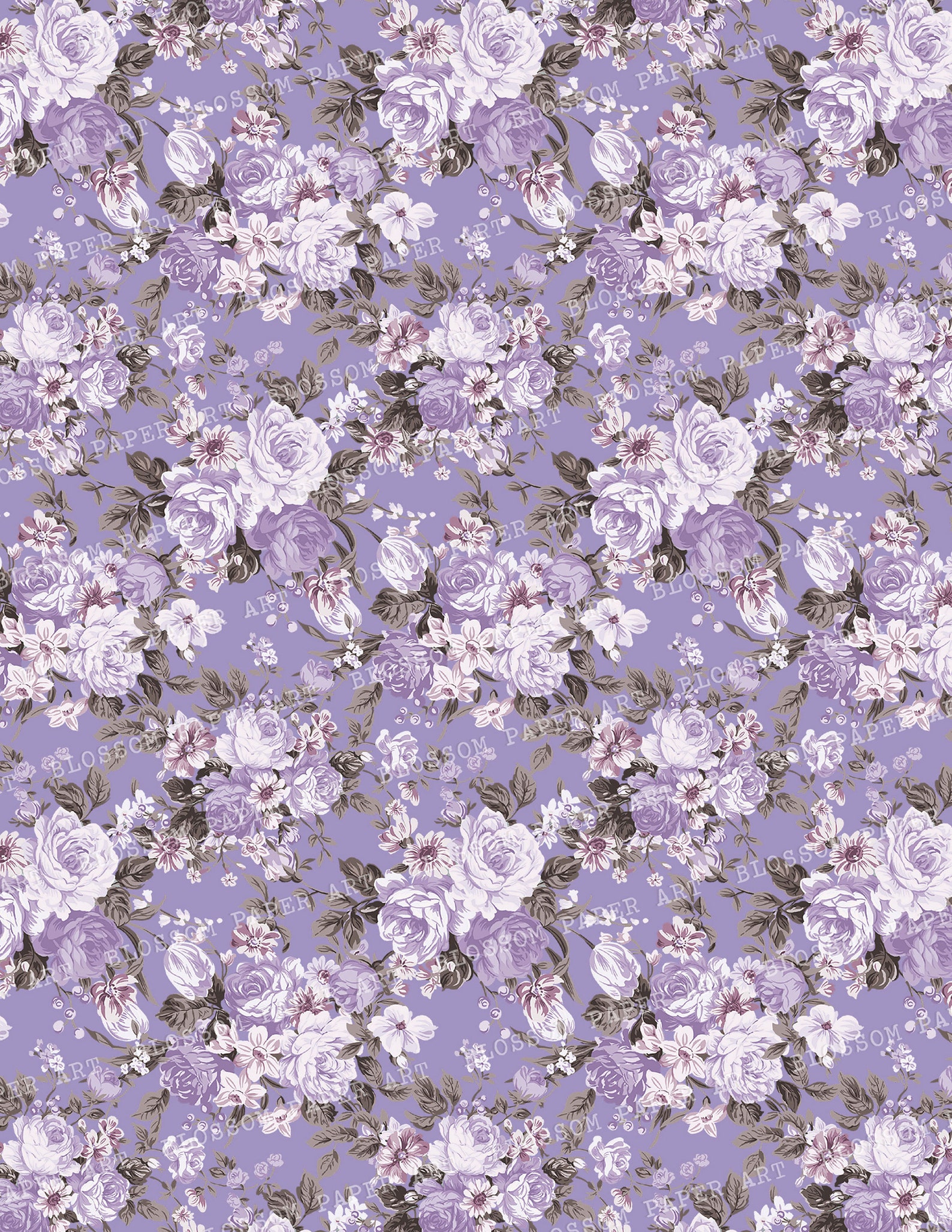 Floral Digital Paper A4 Sheets Printable Rose Scrapbook | Etsy