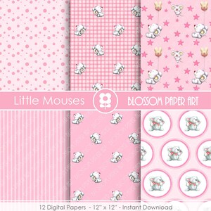 Pink Digital Paper Baby Girl Pink Digital Papers - Etsy