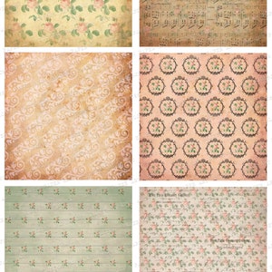 Rose Digital Paper Vintage Floral Digital Paper Pack Victorian Roses ...