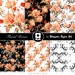 Floral Digital Paper Floral Vintage Digital Paper Pack Black and Peach ...