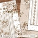 Brown Floral Digital Paper, Victorian Rose Digital Paper for Junk ...