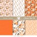 Floral Digital Paper, Orange Scrapbook Papers Autumn Papers, Roses ...