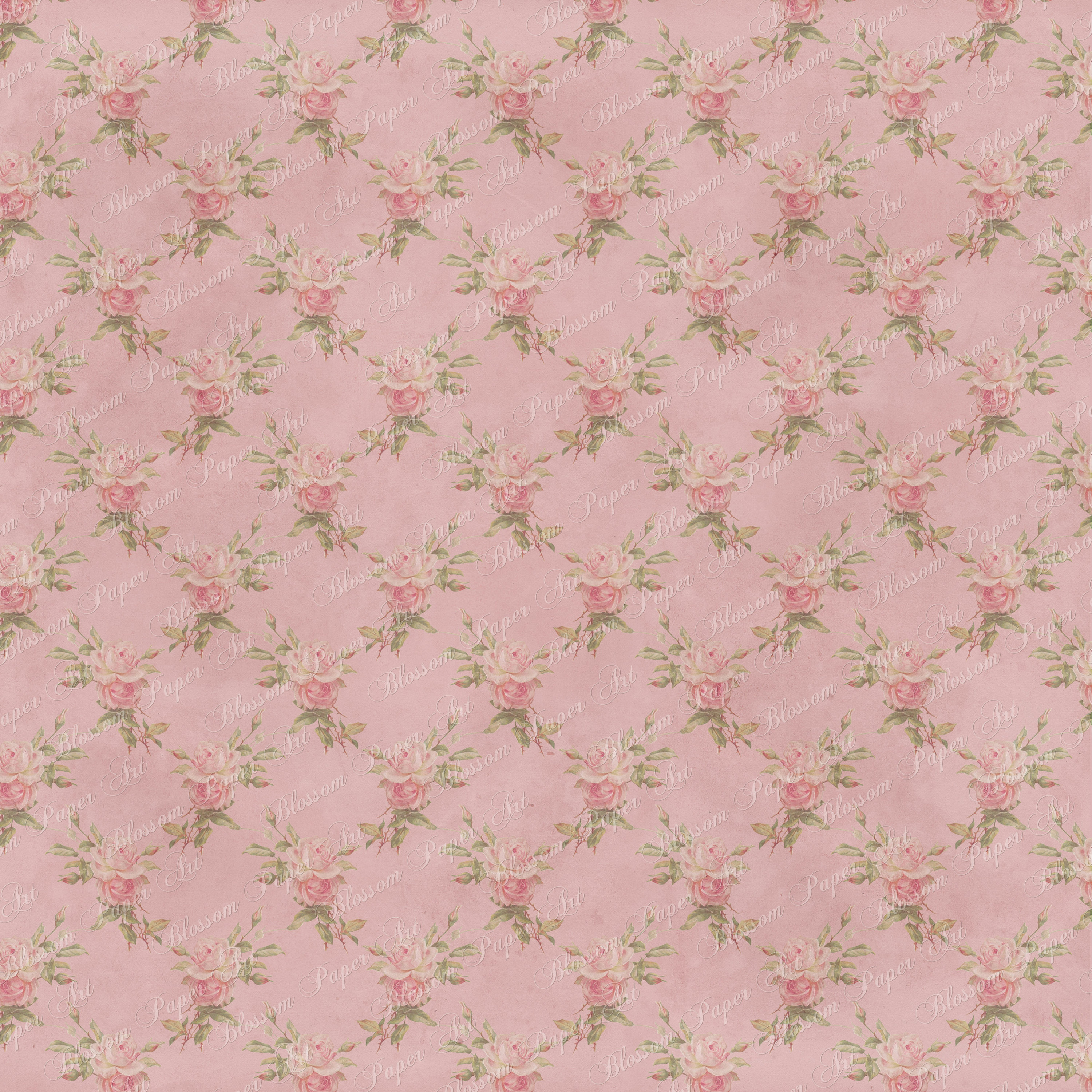 Pink Digital Paper Shabby Chic Scrapbook Paper Junk Journal - Etsy